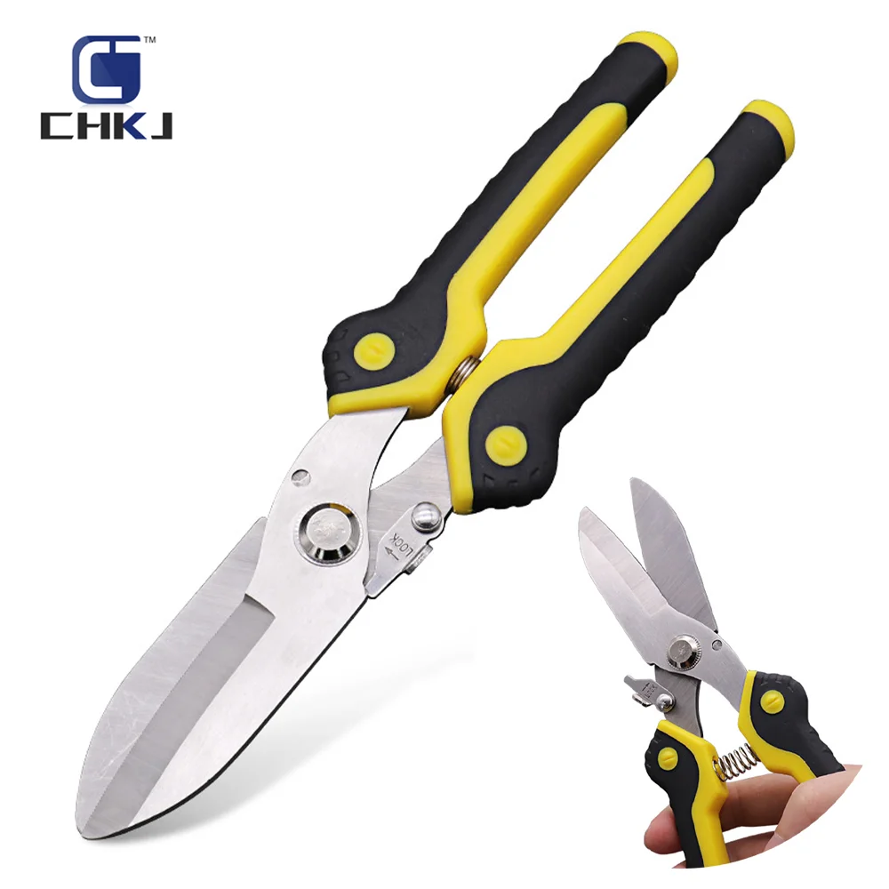 8 inch Multi purpose iron Scissors Rubber Plastic Stainless Steel iron ...