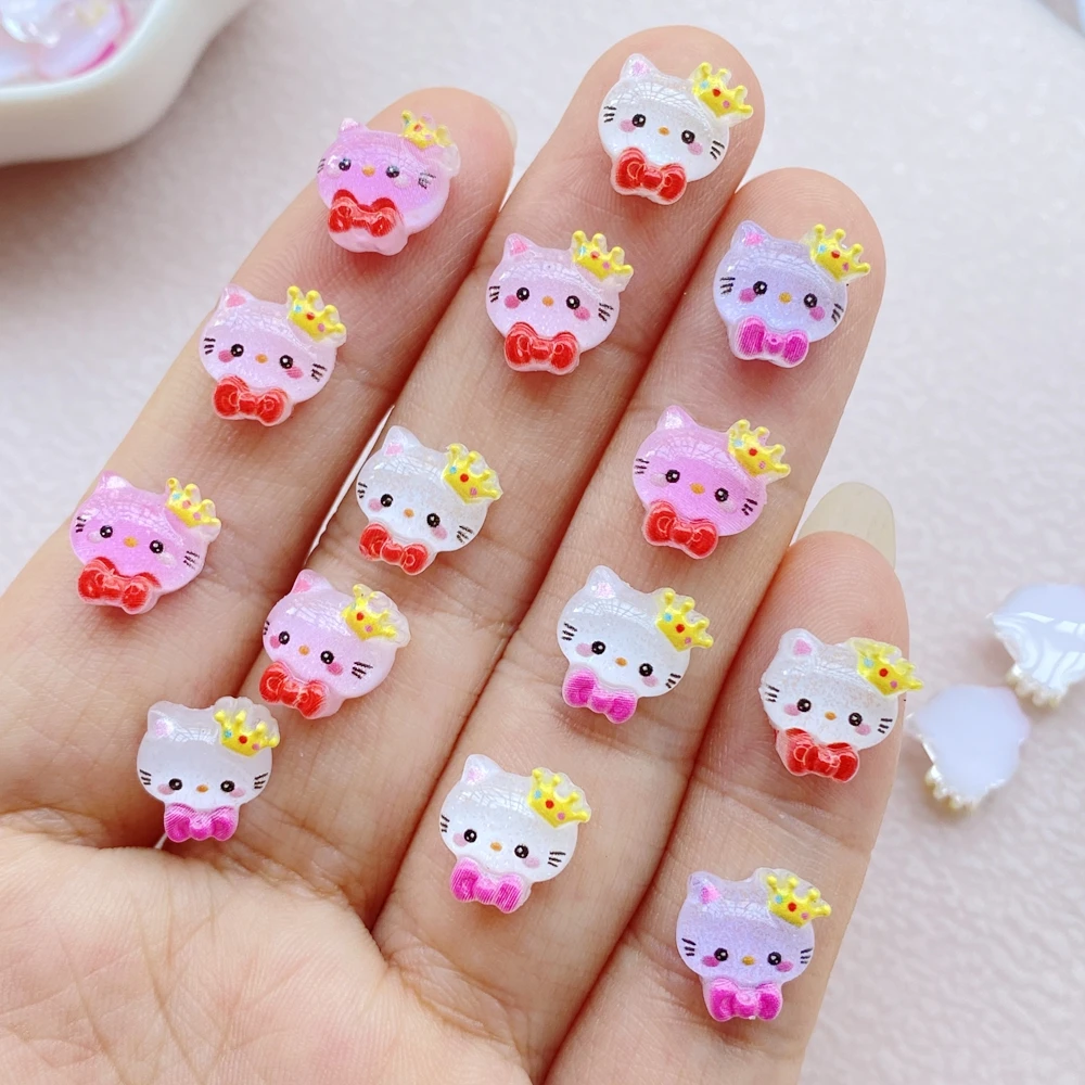 50Pcs New Cute Mini Resin Cartoon Tie Cat Series Flatback Ornament ...