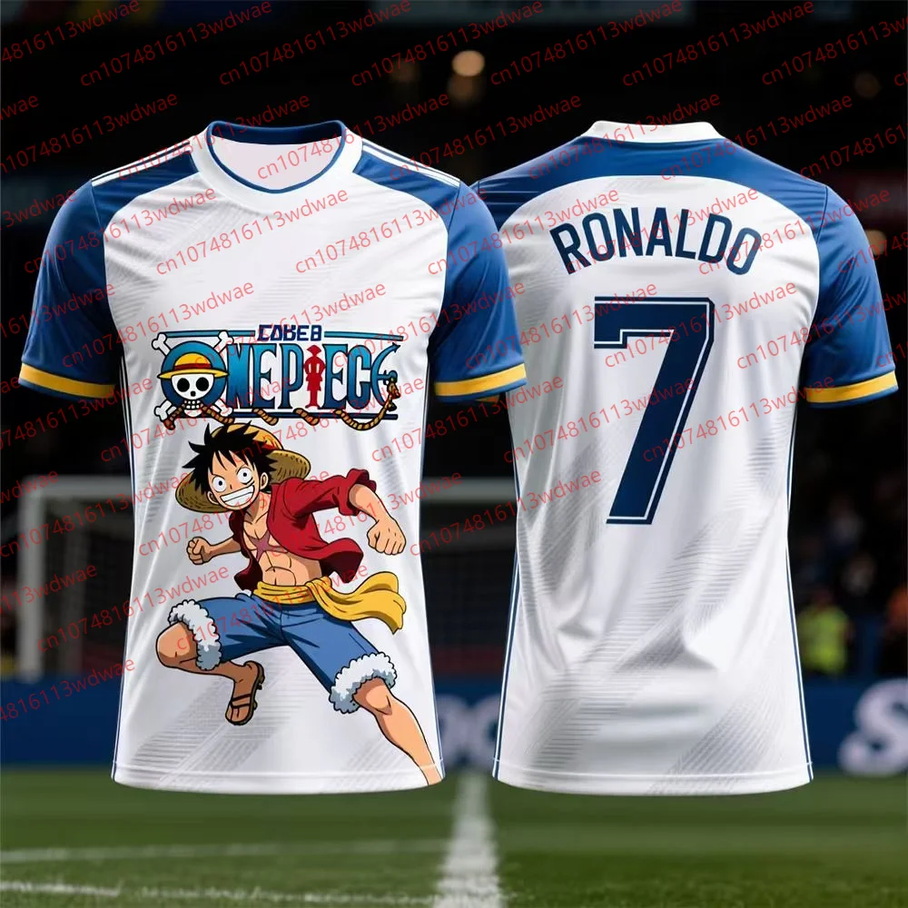 One Piece Football Jersey Luffy Football Shirt Ronaldo 7 Jersey Special ...