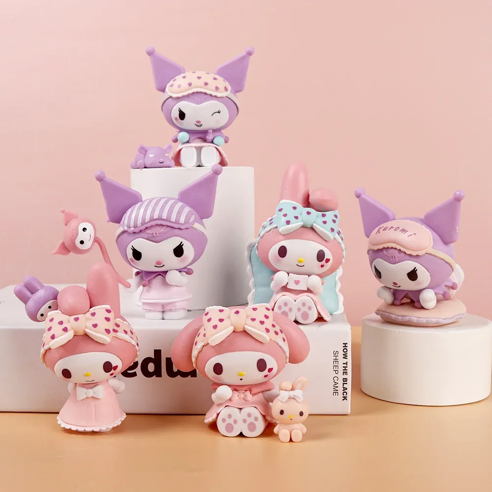 Pijama-de-Anime-Sanrio-Kawayi-Kuromi-Mymelody-caja-ciega-de-coraz-n ...