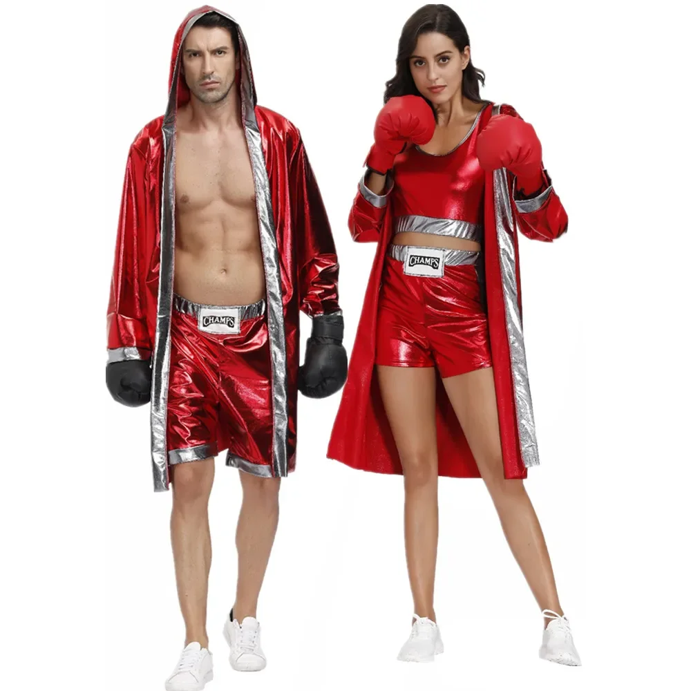 Couples-Movie-Red-Boxing-Costumes-Cosplay-Halloween-Boxer-Robe-Costume ...