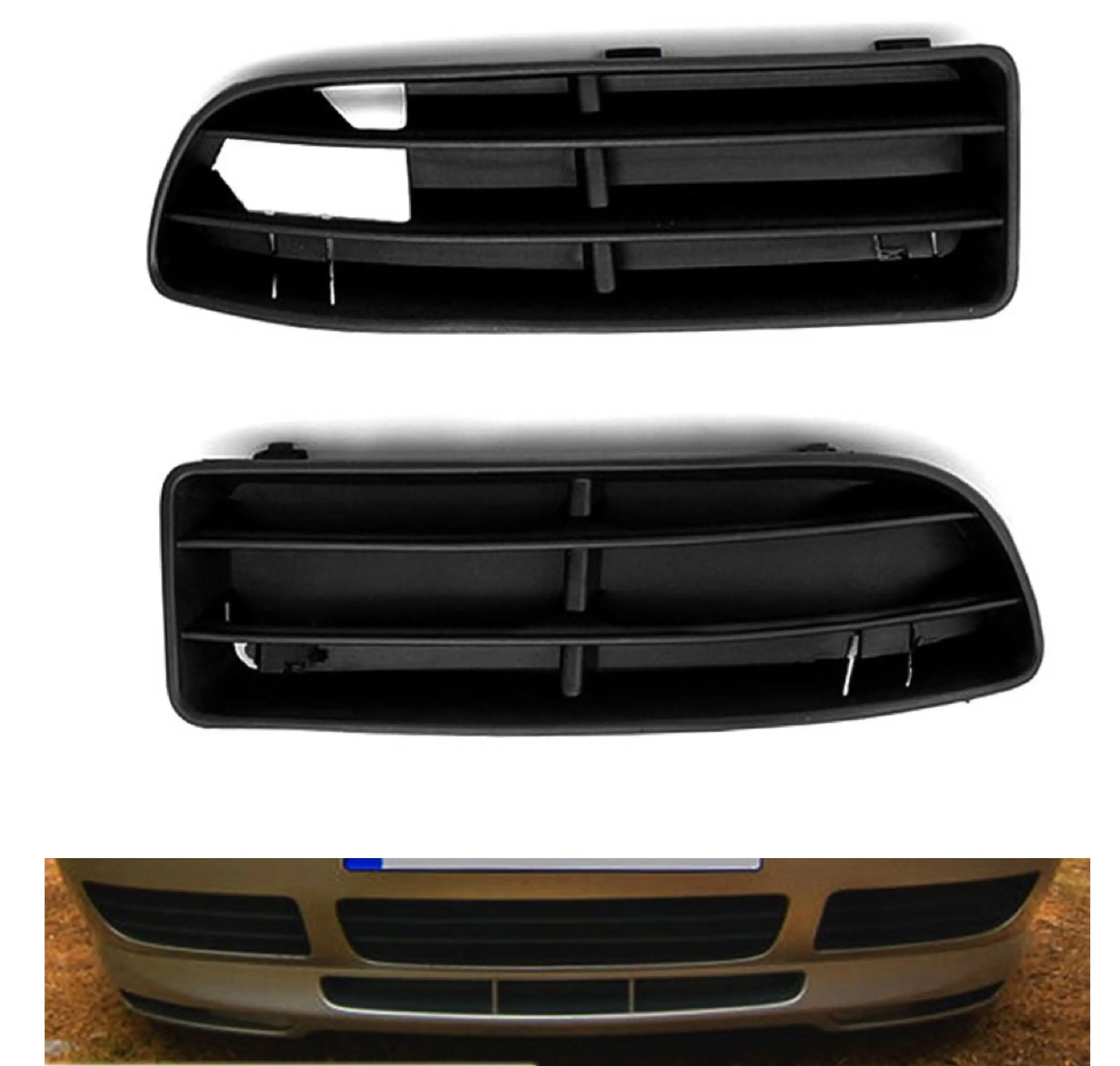 Black Textured Grille Without Emblem 2019 Vw Jetta Front Bumper Chrome ...