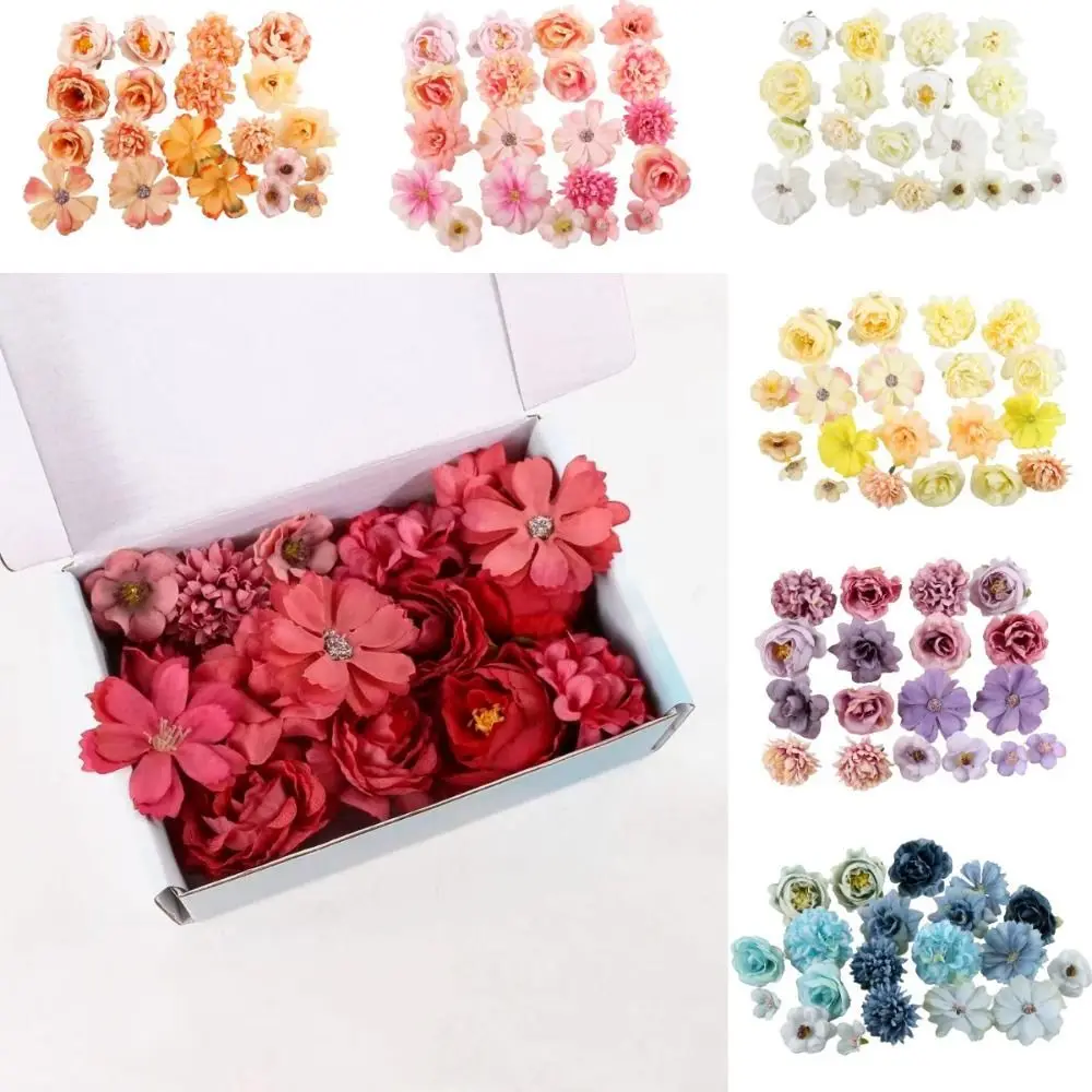 20Pcs-Handmade-Silk-Fake-Flower-Material-Set-Artificial-Flowers ...