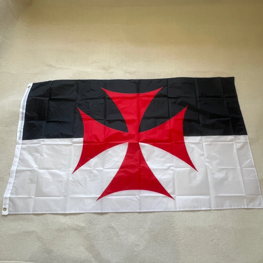 90x150cm Roman Catholic Church Flag 3x5ft Knights Templar Red Cross War ...
