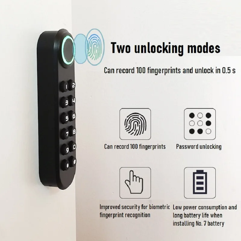 Fingerprint Password Lock Smart Fingerprint Drawer Lock Furniture ...