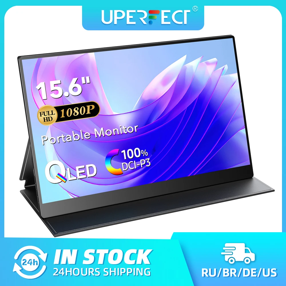 Monitor Portátil QLED UPERFECT 15.6 ''100% DCI P3 500 Litas 10bits HDR ...