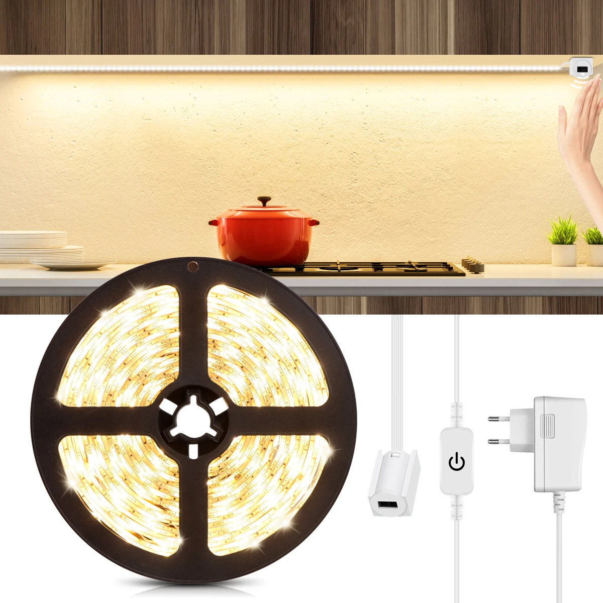 LED-Strip-Light-For-Kitchen-110V-220V-To-12V-LED-Strips-Touch-Dimmer ...