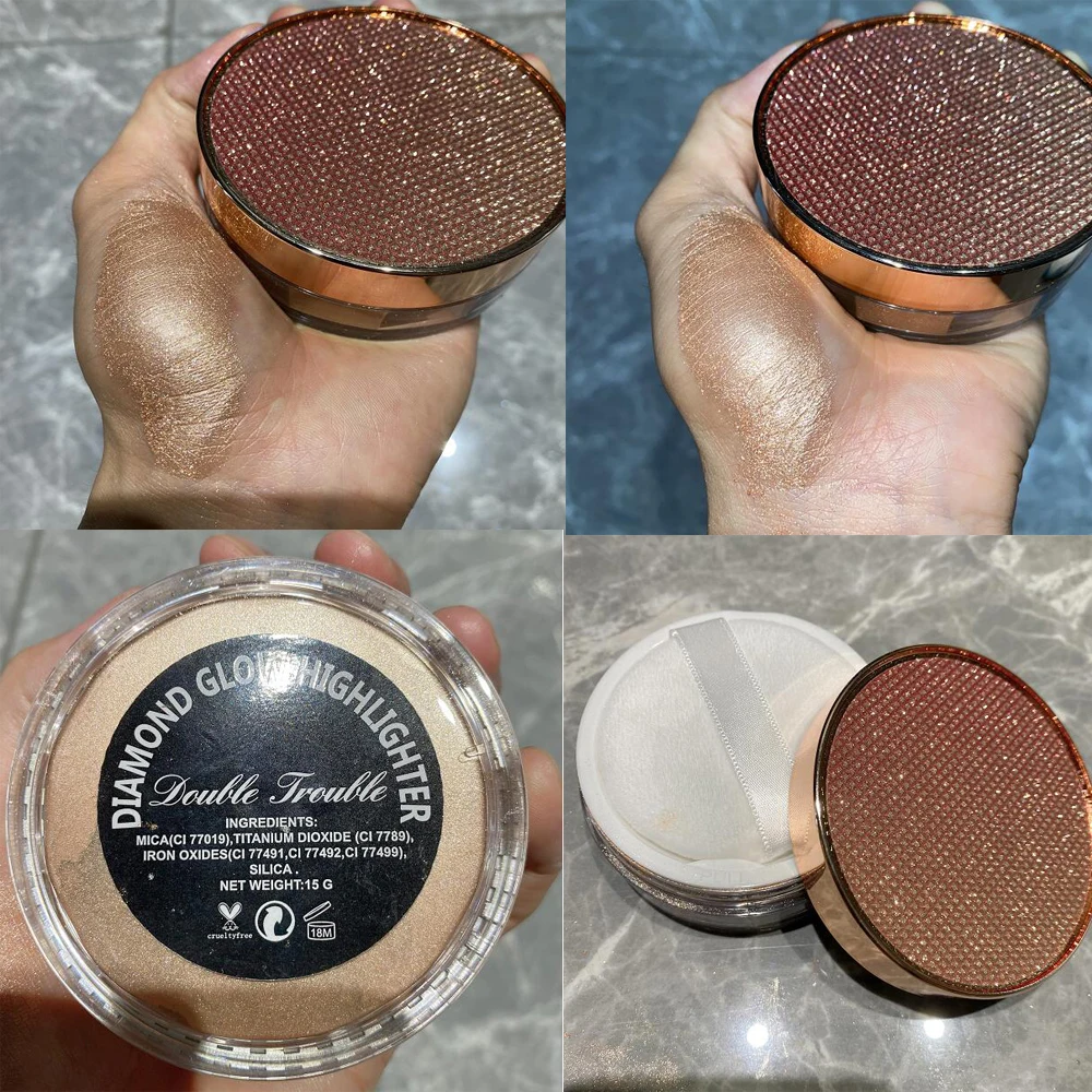 No Logo Highlighter Dust Powder sparkle Glitter Diamond Powder Shimmer ...