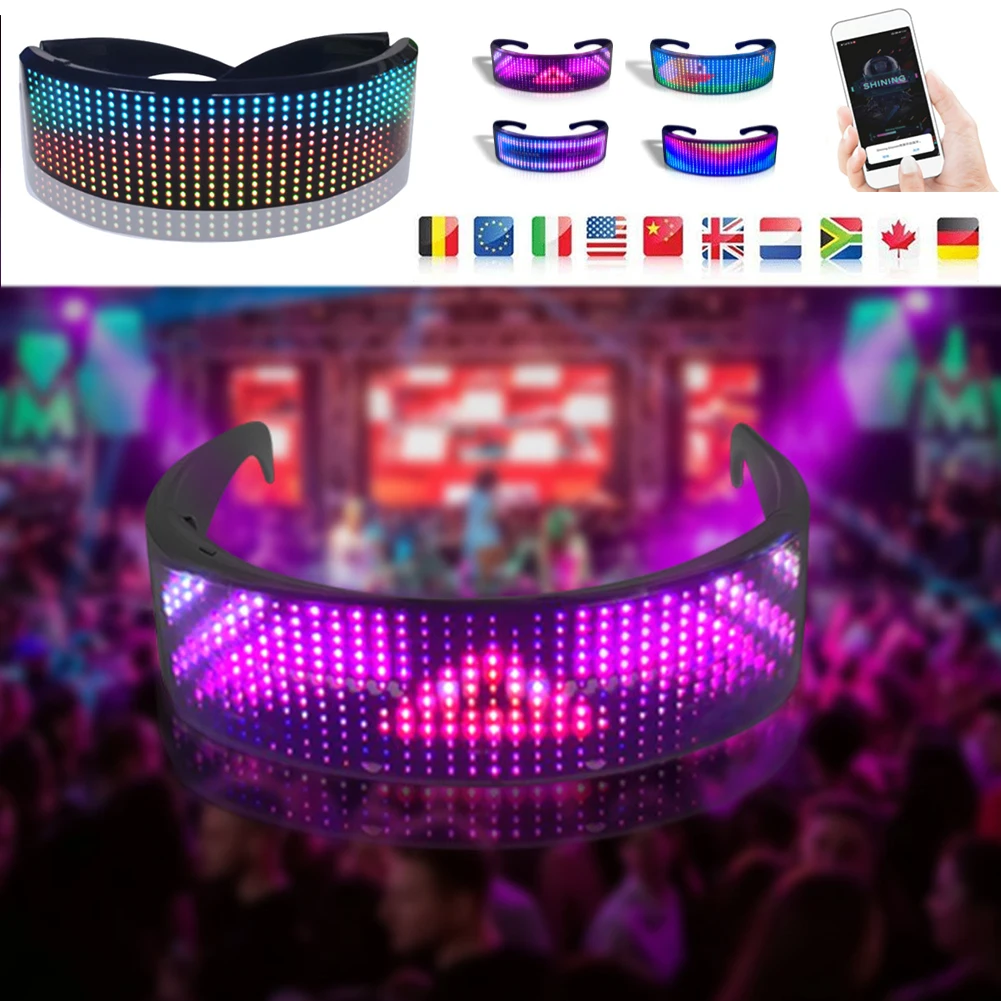 LED-Eyewear-DIY-RGB-Luminous-Glasses-Prop-Party-Bar-Festival ...