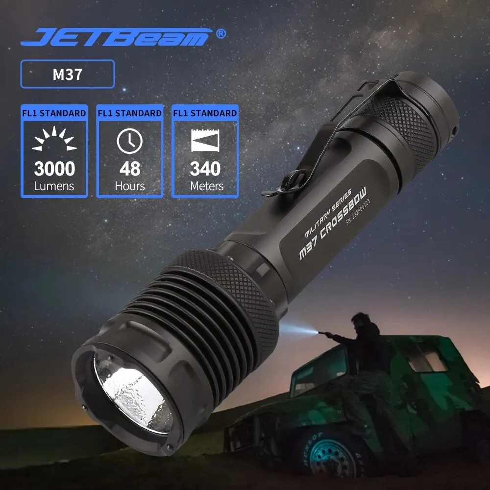 JETBEAM-M37-Flashlight-3000LM-EDC-Lantern-Rechargeable-Tactical ...