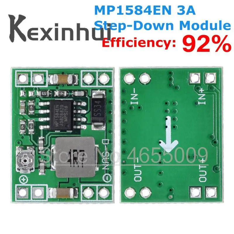 MP1584EN 3A Ultra Small Size DC DC Step Down Supply Module Adjustable power descending output ...