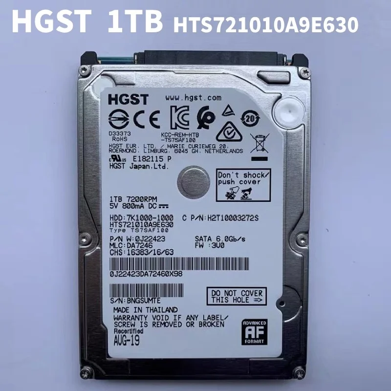 HDD 100% Original para HGST marca 1TB hts7210a9e630 para Notebook HDD 2 ...