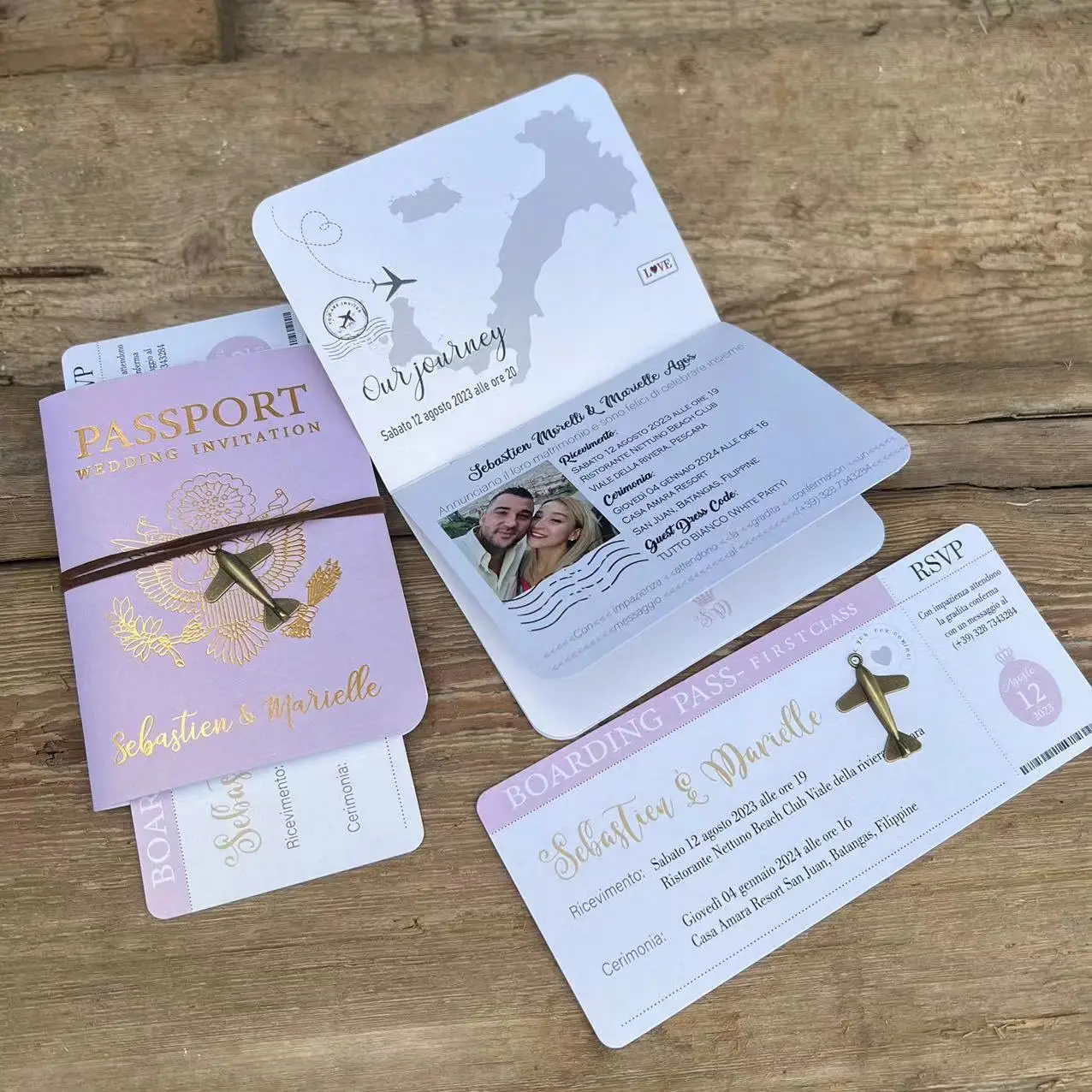 Pearl-Paper-Invitations-4-page-Customized-Colors-Language-Wedding ...