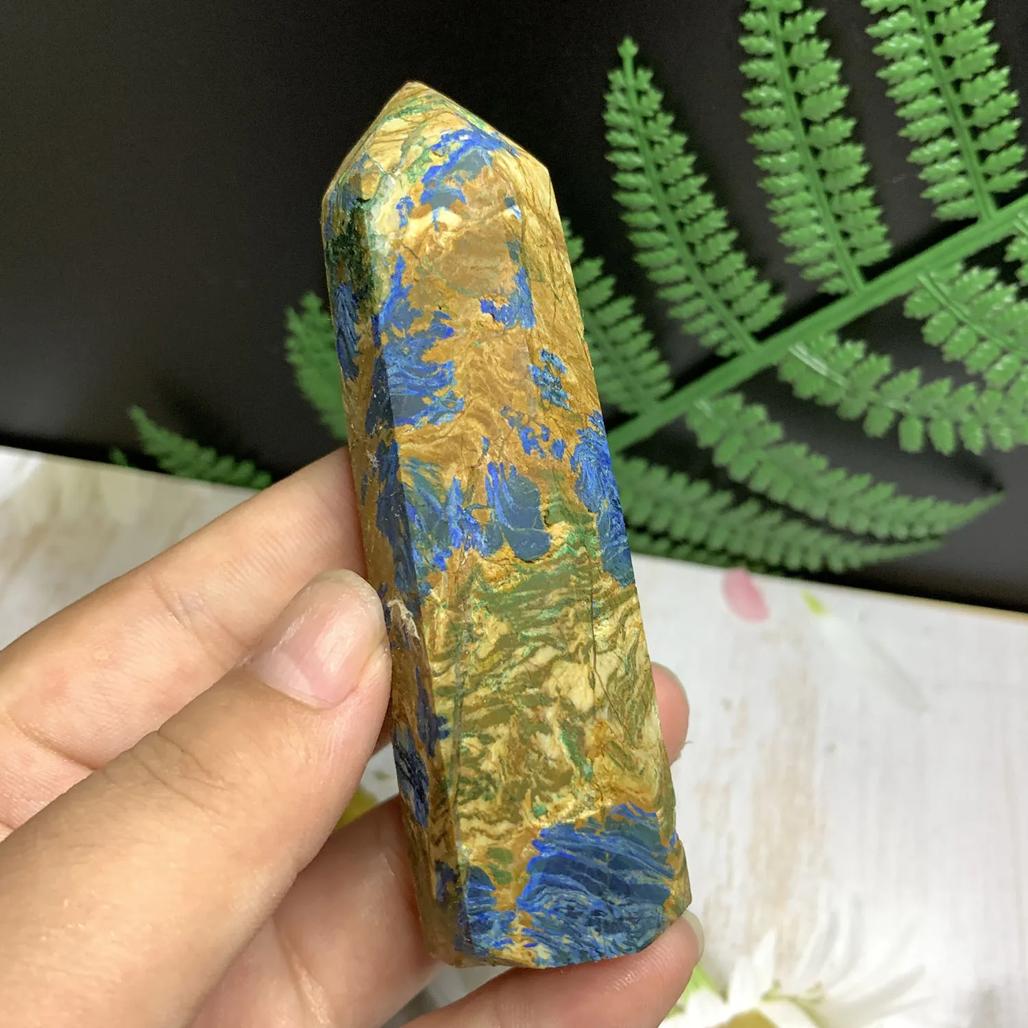 80 90mm High Quality Starry Sky Blue Stone Point Healing Natural ...
