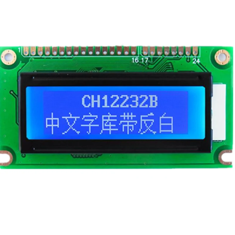 122x32 Graphic Dot Matrix Lcd Module Controller Ic St7920 Parallel Serial Spi Port Blue White ...