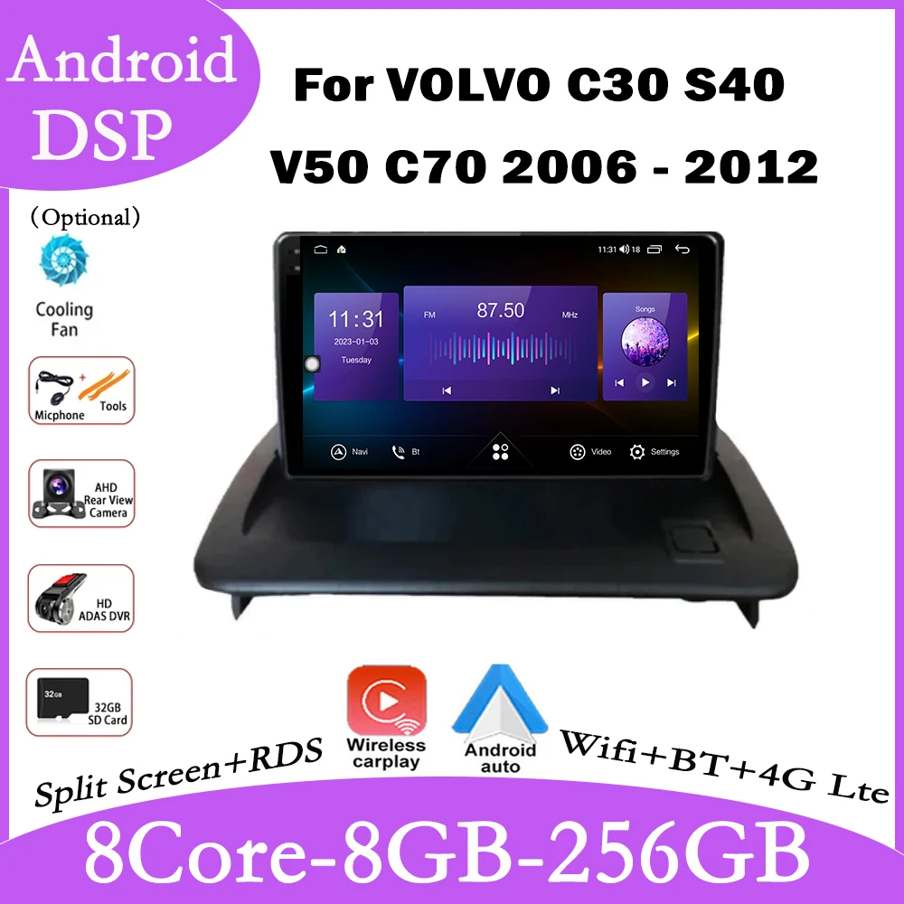 Android-14-For-VOLVO-C30-S40-V50-C70-2006-2012-Car-Video-Player ...