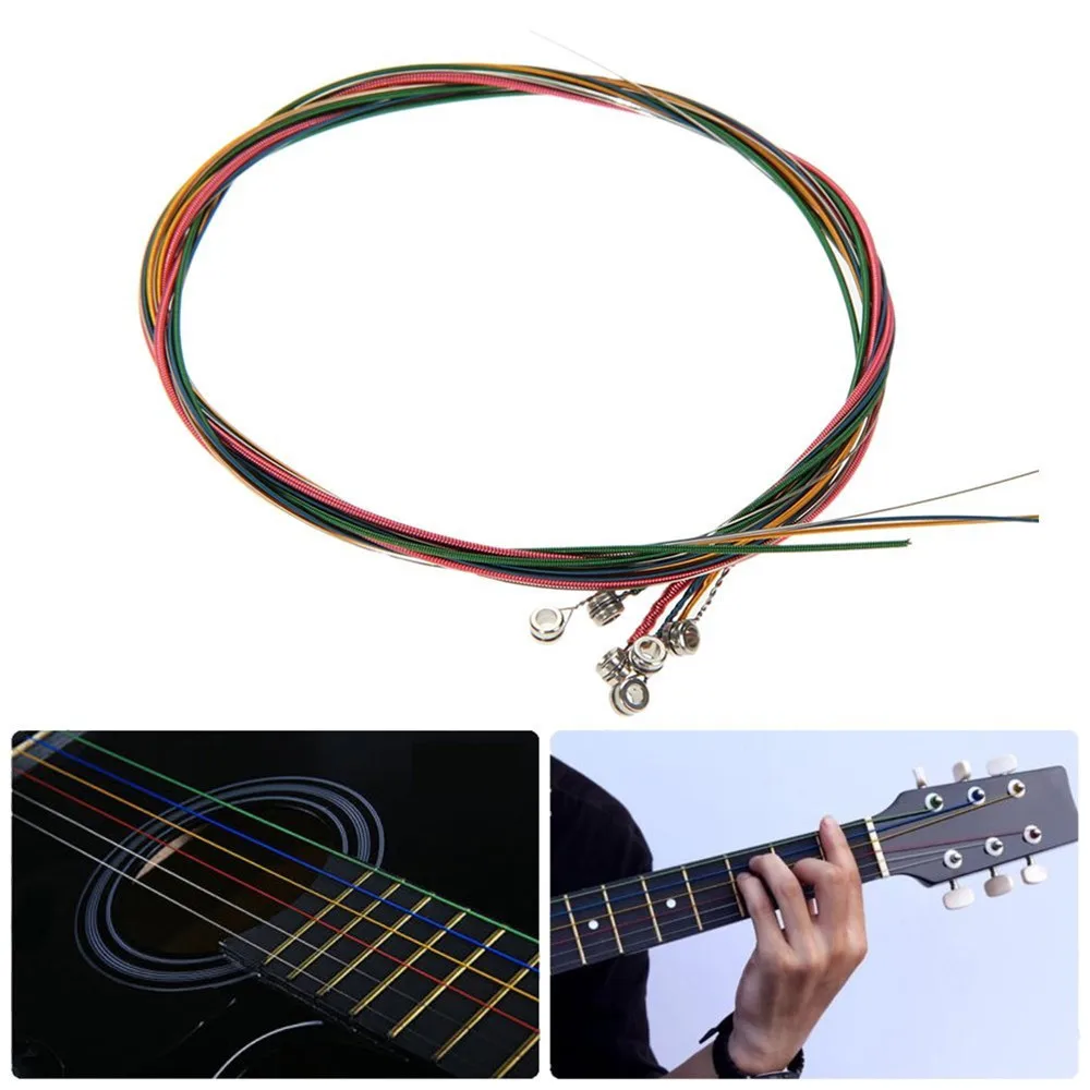 New-Colorful-Folk-Guitar-String-Replacement-Parts-Acoustic-Guitar ...