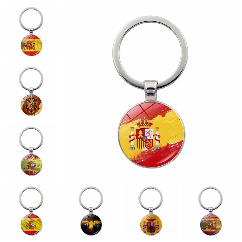 Creative-Spanish-Flag-Keychain-Pendant-Versatile-Jewelry-Glass-Pendant ...