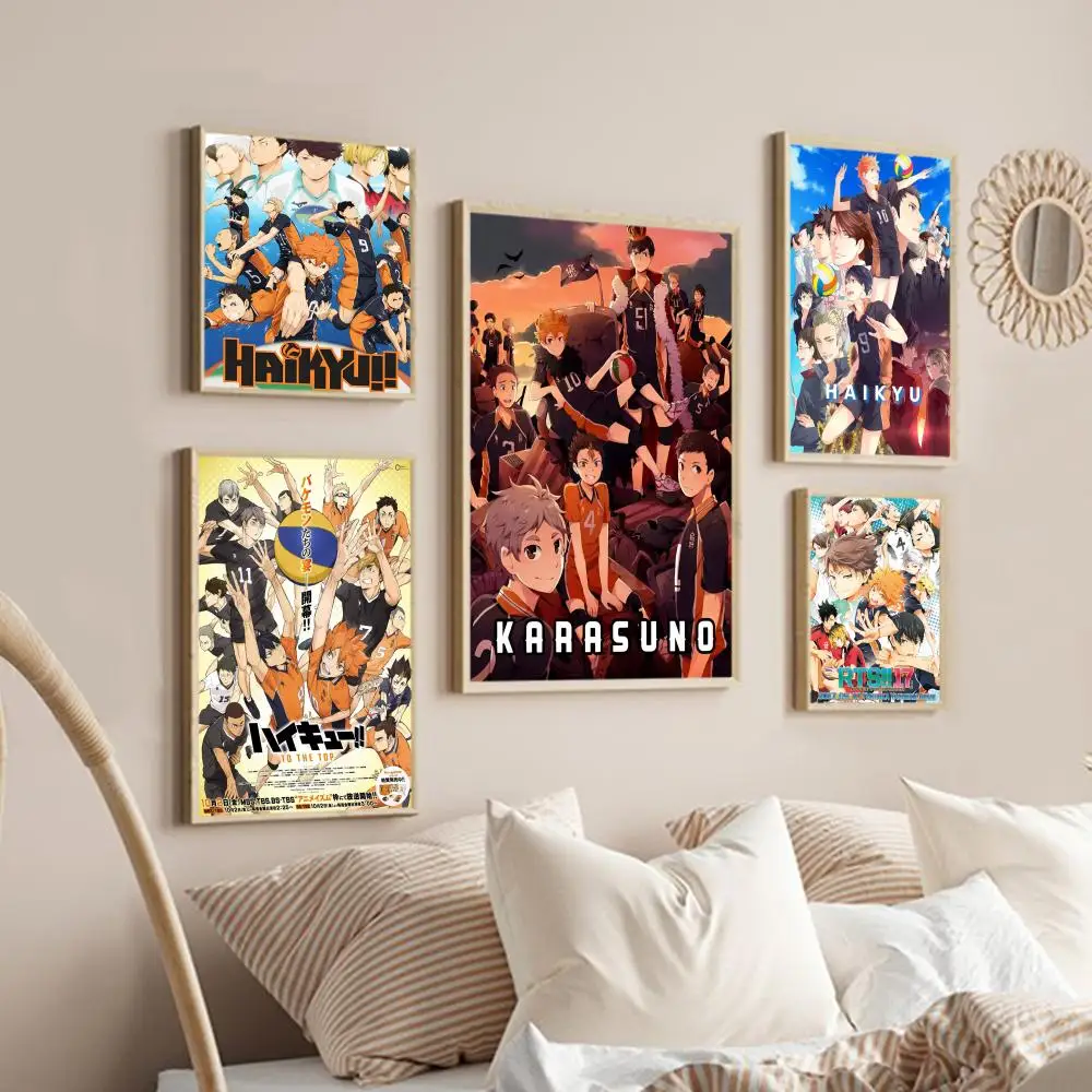 Classic-Anime-Haikyuu-Poster-Self-adhesive-Art-Poster-Retro-Kraft-Paper ...