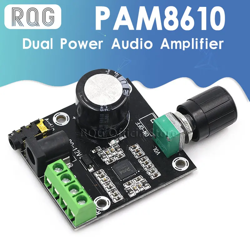 Placa amplificadora de Audio PAM8610, 2x15W, Clase D, Digital, de doble potencia, 12V|Accesorios ...