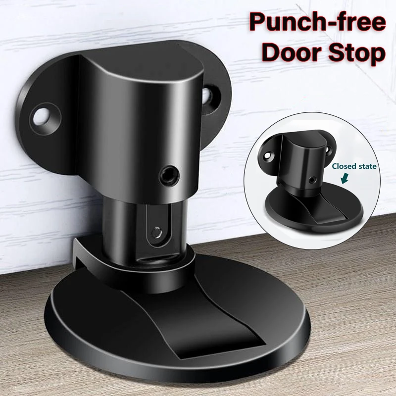 Adjustable-Stainless-Steel-Door-Stop-Punch-free-Anti-collision ...