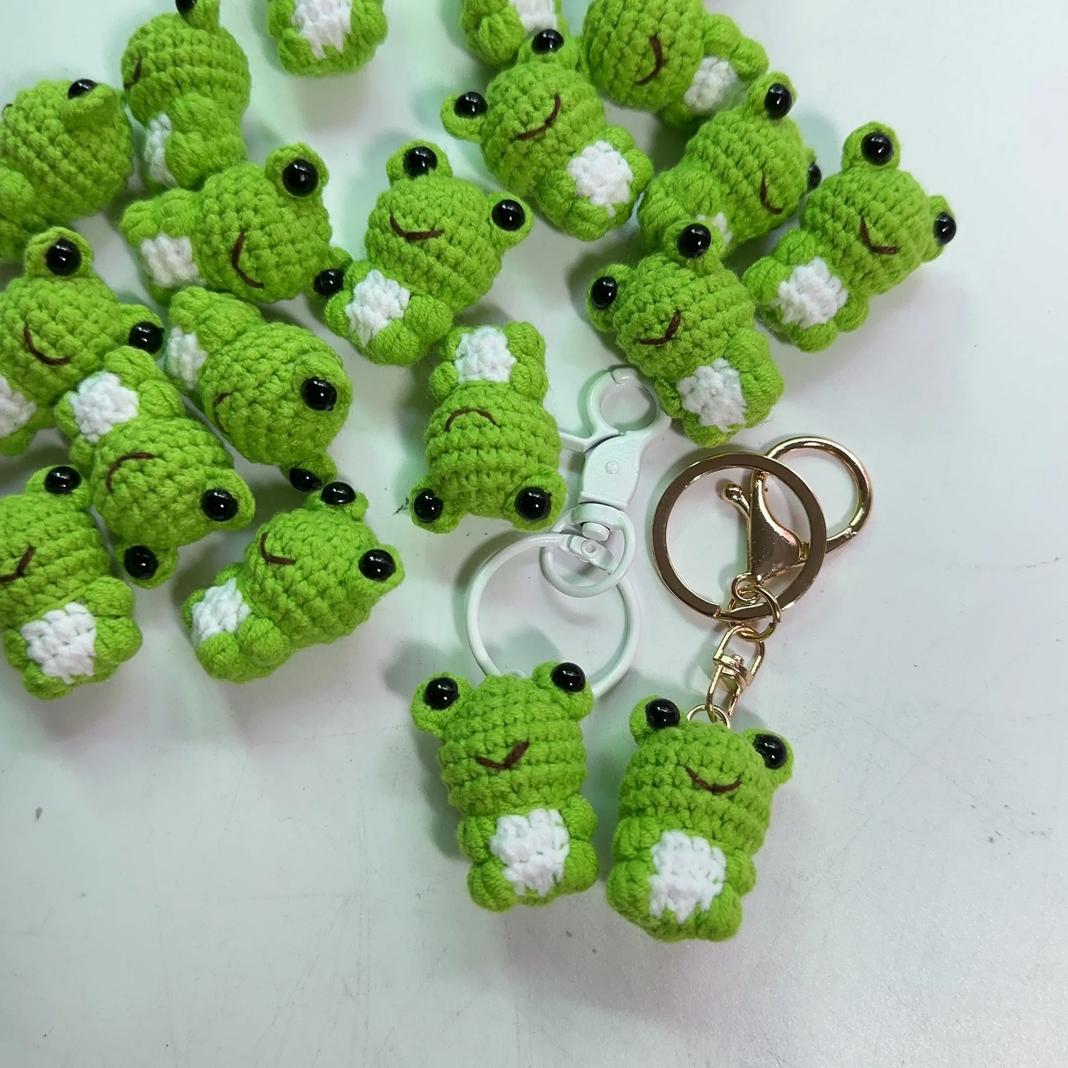Handmade-3-5cm-Cute-Knitting-Mini-Fudge-Frog-Keychain-Creative-Crochet ...