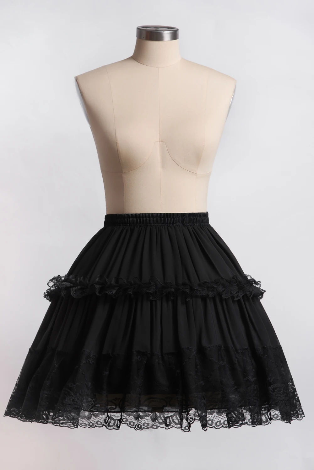 MisShow-Women-Tulle-Petticoat-Tutu-Crinoline-Mini-Skirt-Black-Lace ...