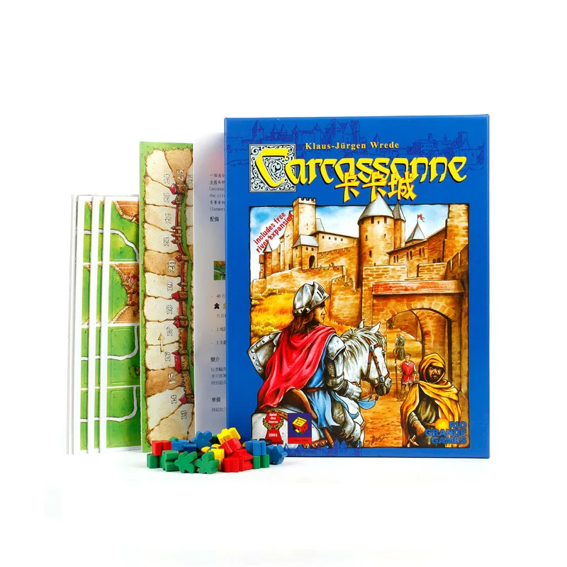 2-5 Players Carcassonne Basic Cards Game Puzzle Board Game For Party ...