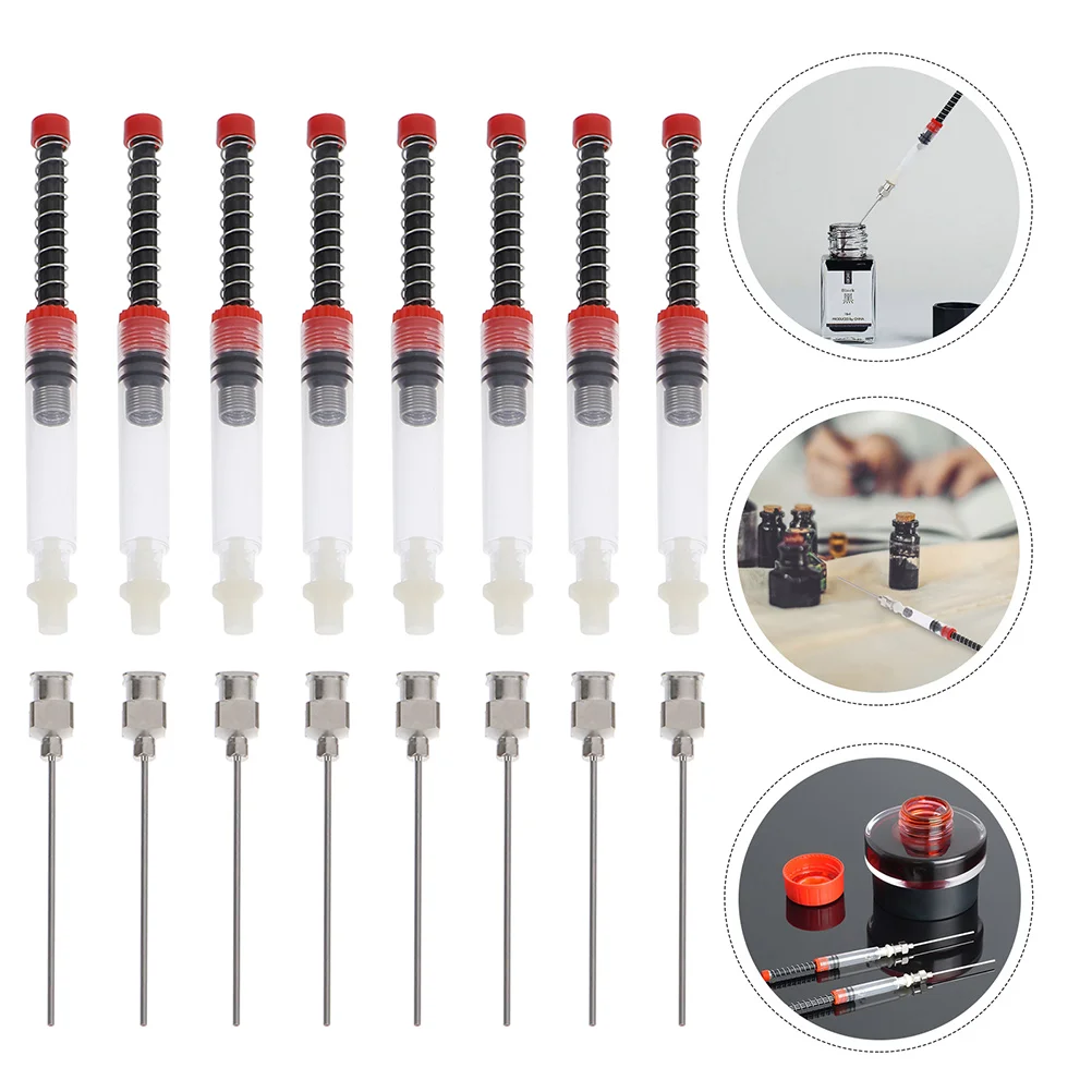 8-Pcs-Fountain-Pen-Blotter-Ink-Refill-Pump-Absorber-Student-Tool-System ...