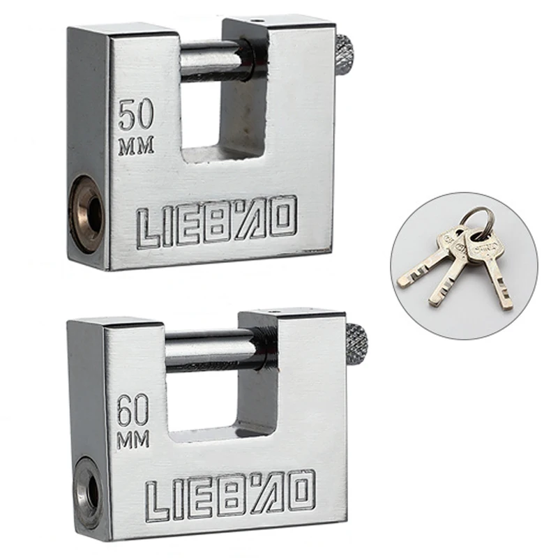 Stainless-Steel-Burglar-Padlock-Security-Safety-Lock-Antique-Horizontal ...