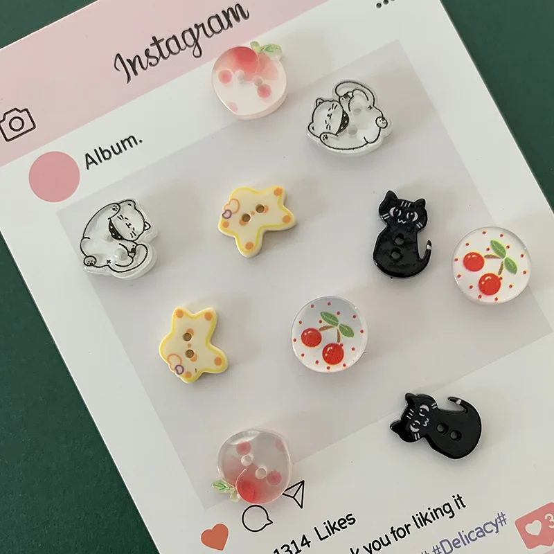 Adorable Baby Resin DIY Decorative Buttons Cartoon Style Small Handmade ...
