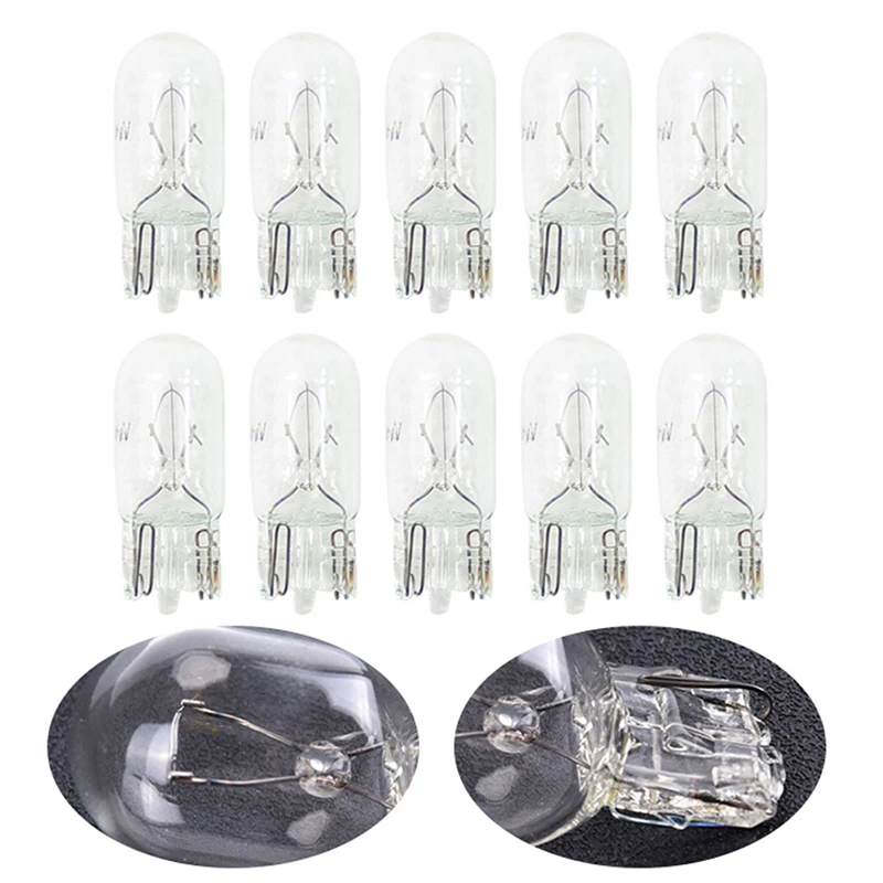 10X-Car-T10-Halogen-W5W-12v-Auto-Lamp-Bulbs-Instrument-Light-Reading ...