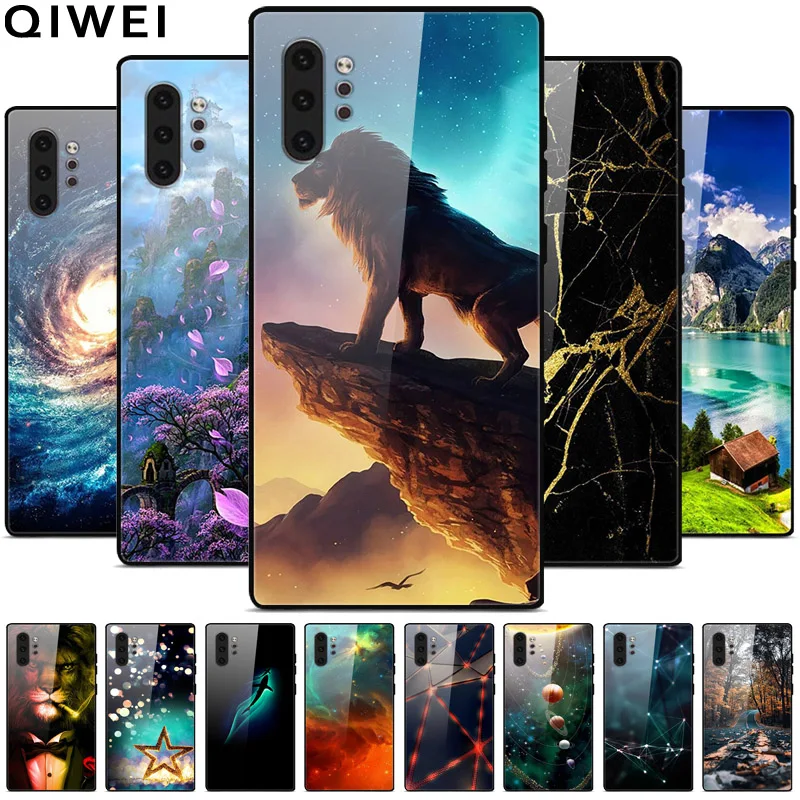 For Samsung Galaxy Note 10 Case Note10 Pro Tempered Glass Hard Back ...