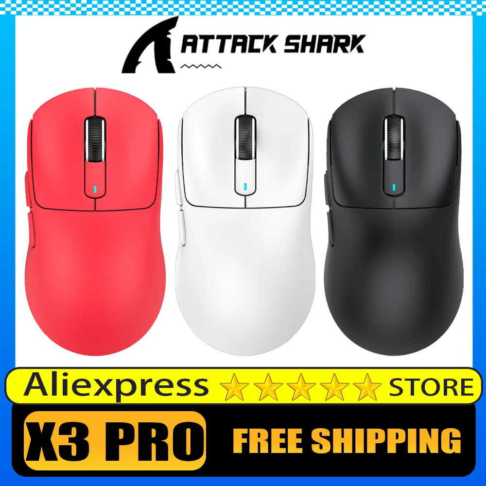 Rat-n-inal-mbrico-Attack-Shark-X3-Pro-Paw3395-Nordic52840-modo-Tri ...