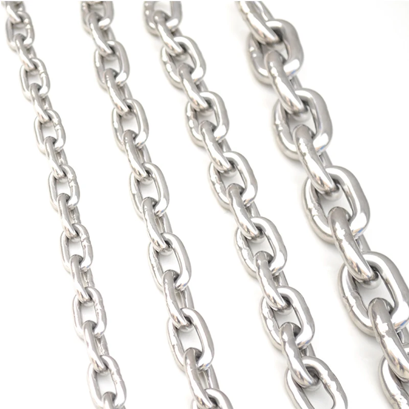 304-Stainless-Steel-Lifting-Chain-Long-Short-Ring-Anti-theft-Chain ...