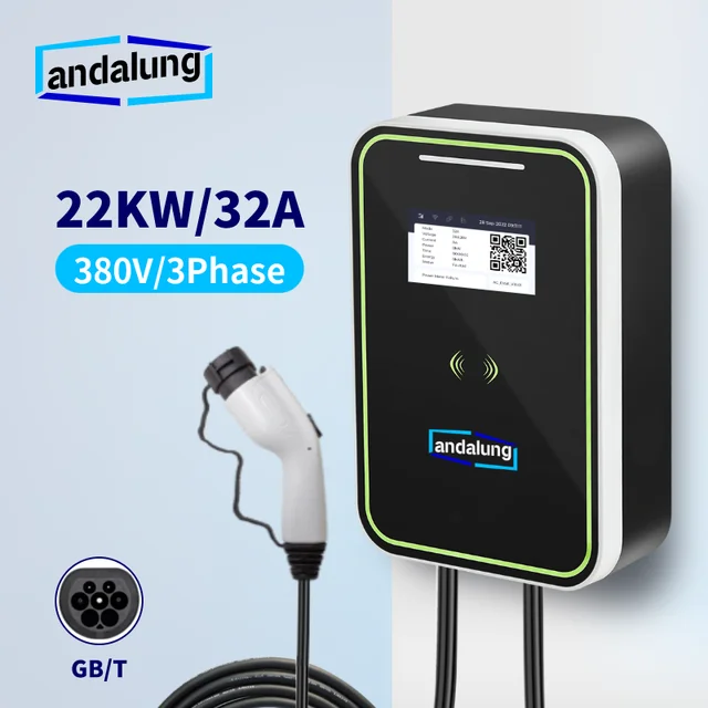 Andalung Ev Charging Stations 22kw 32A With Screen Charger TYPE2 GBT ...