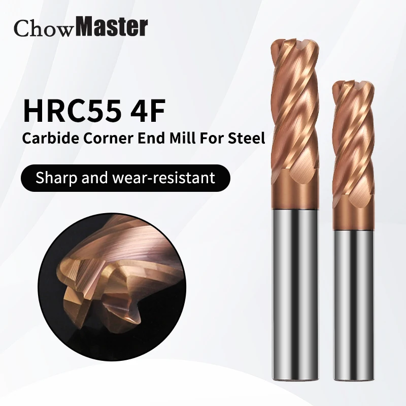 HRC55-tungsten-steel-Corner-Radius-milling-cutter-D6R0-5-alloy-R-angle ...