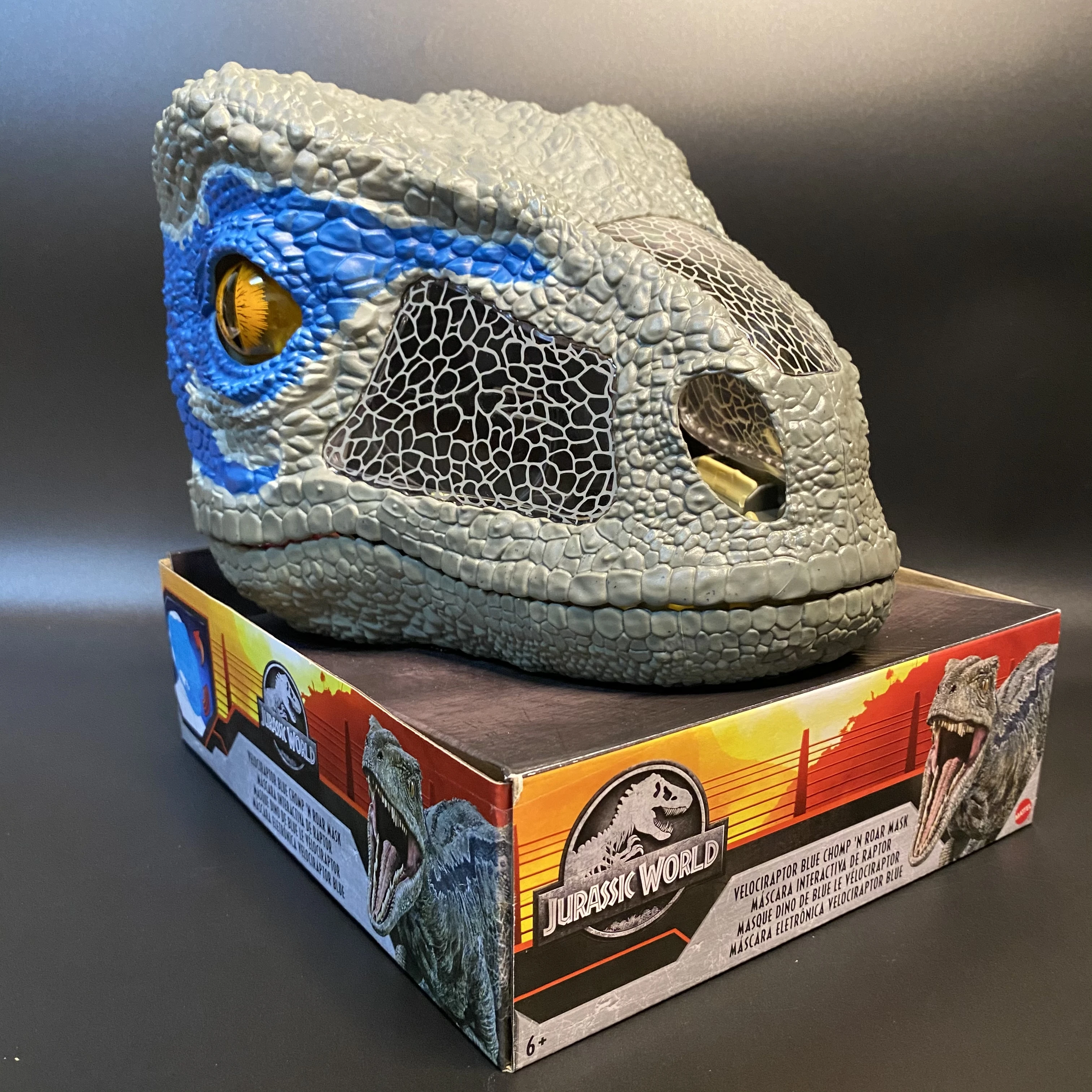 Mattel Jurassic World Dominion VELOCIRAPTOR 'BLUE' Mask Movable Jaw www ...