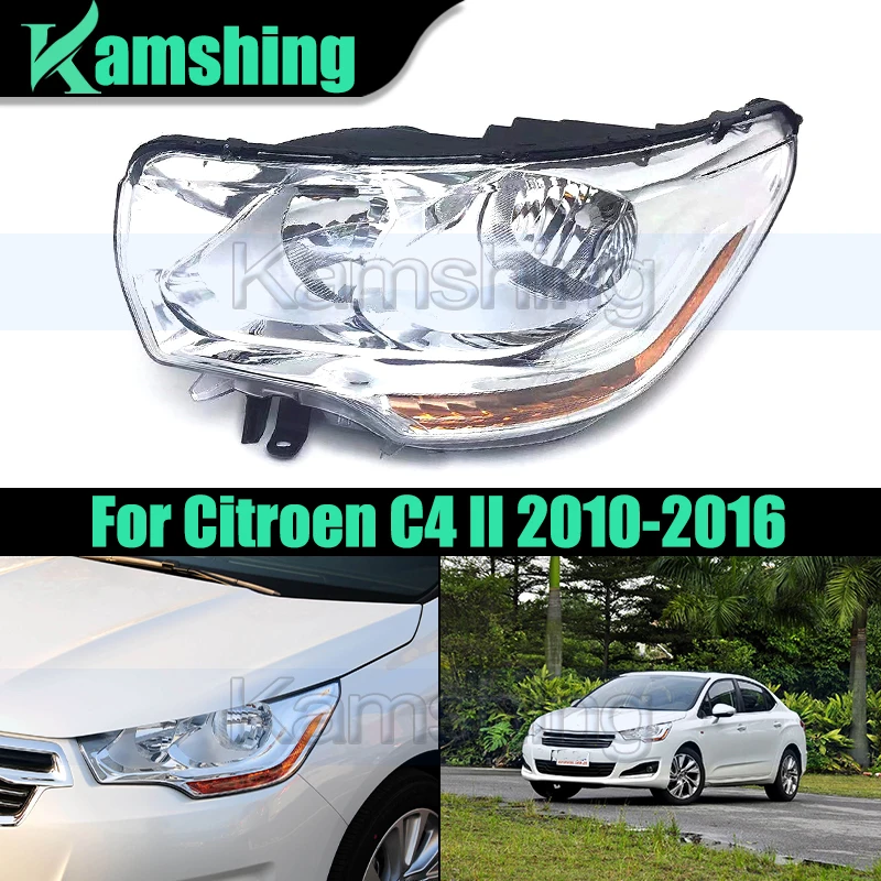 Car Front Bumper Headlight For Citroen C4 II 2010-2016 Front Head Light ...