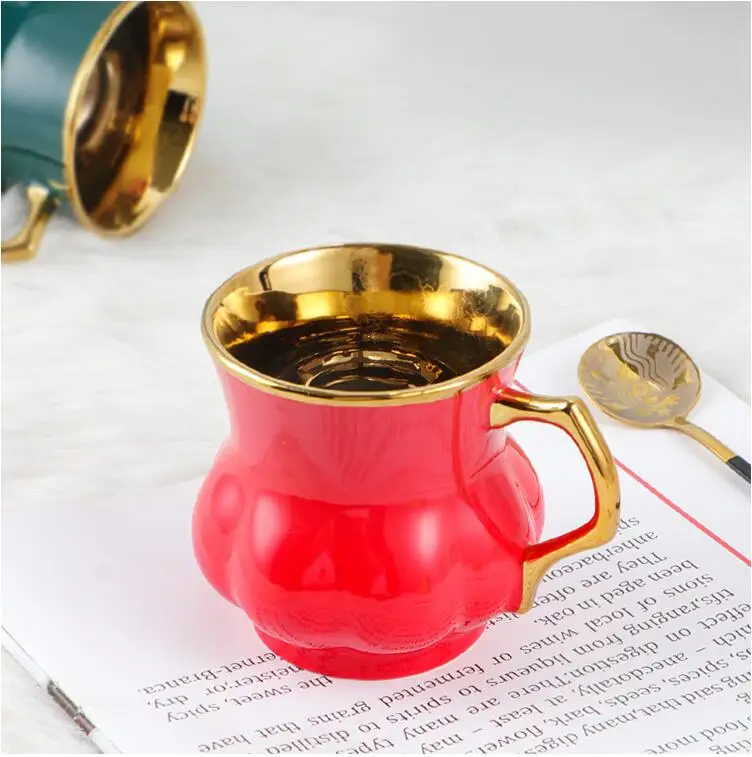 Turkish gold plated coffee cup European simple gold plated ceramic ...