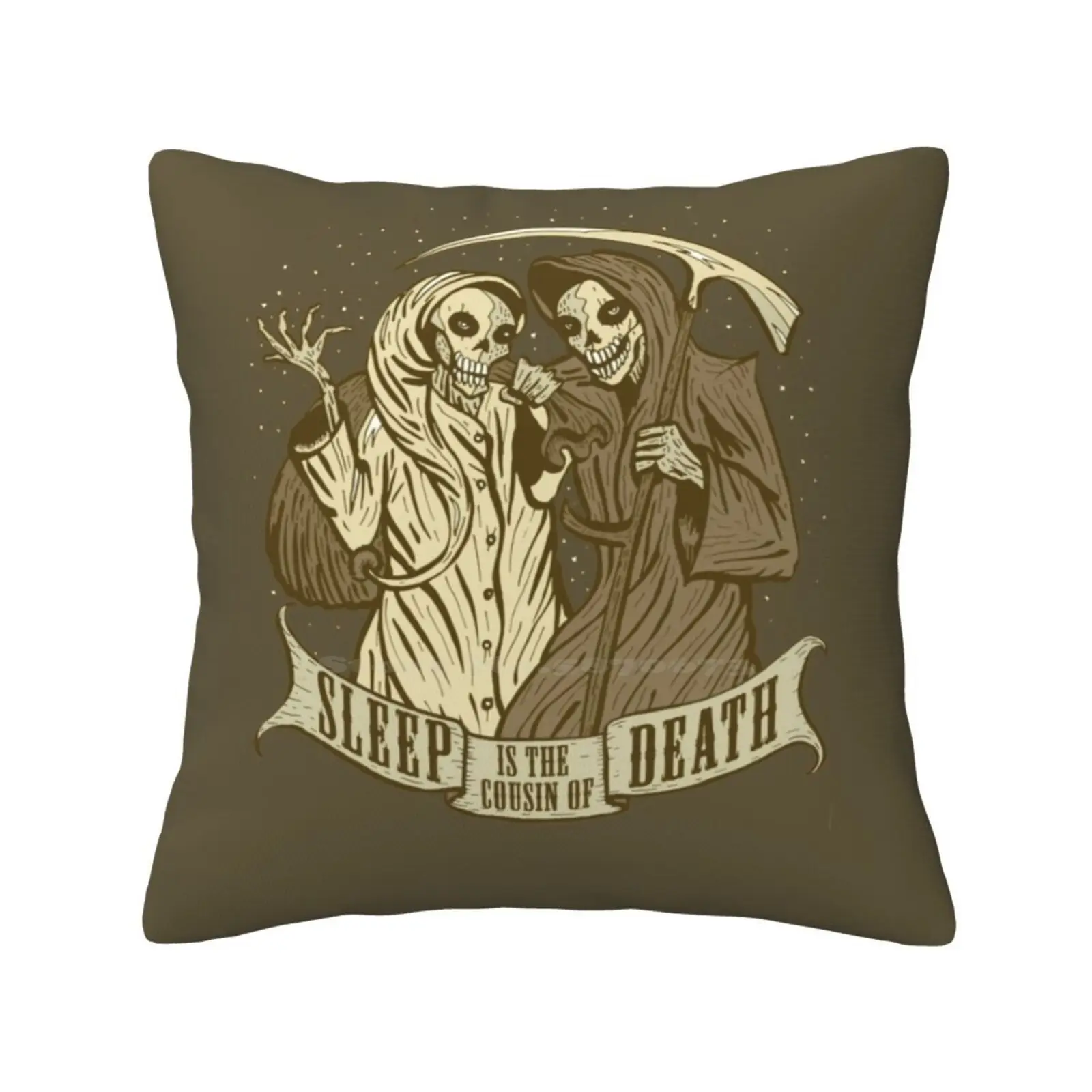 Sleep-Is-The-Cousin-Of-Death-Pillows-Case-Bedroom-Home-Decoration-Nas ...