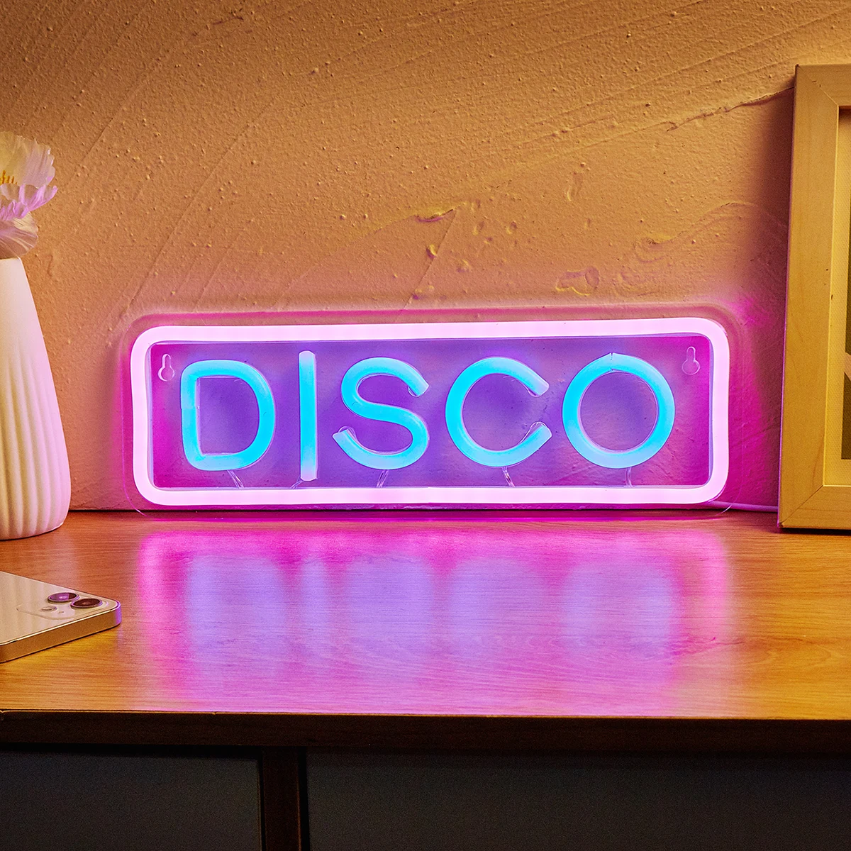 Chi-buy-LED-Neon-DISCO-USB-Powered-Neon-Signs-Night-Light-3D-Wall-Art ...