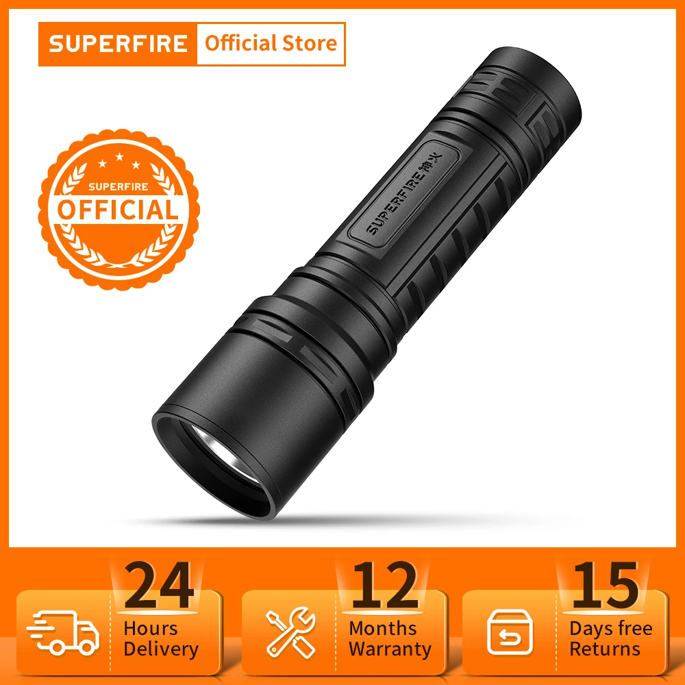 New-SUPERFIRE-S33-X-7W-Mini-LED-Flashlight-USB-Rechargeable-EDC-Torch-for-Camping-Fishing ...