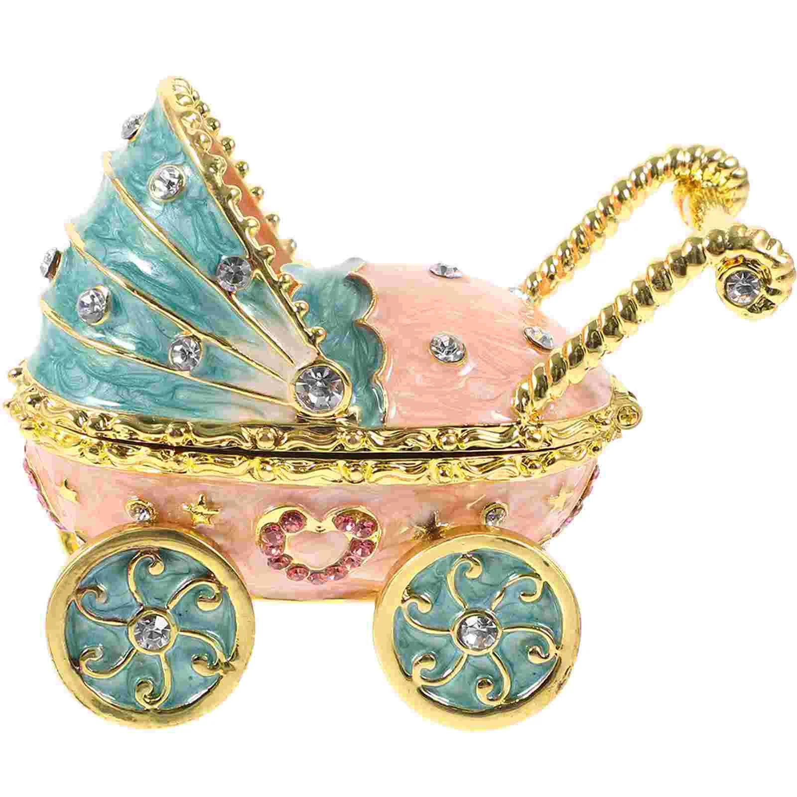 Stroller-Jewelry-Box-Creative-Case-Organizer-Container-Metal-Storage ...