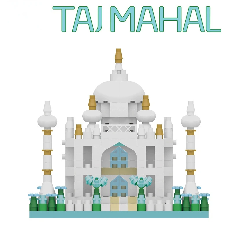 Building-mini-Taj-Mahal-building-block-diamond-grain-brick-boy-children ...
