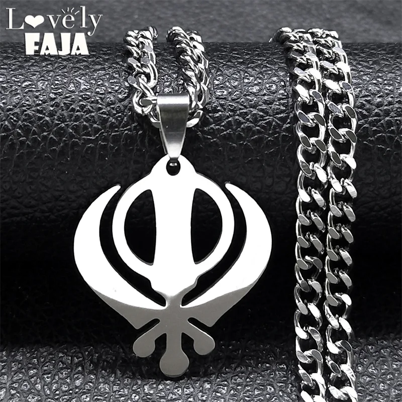 Khanda-Sikhism-Sikh-Symbol-Religious-Necklace-Pendant-Women-Stainless ...