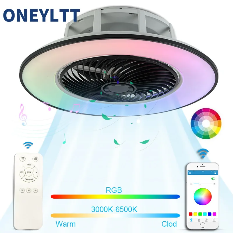 Top-fan-light-intelligent-new-function-bedroom-restaurant-invisible ...