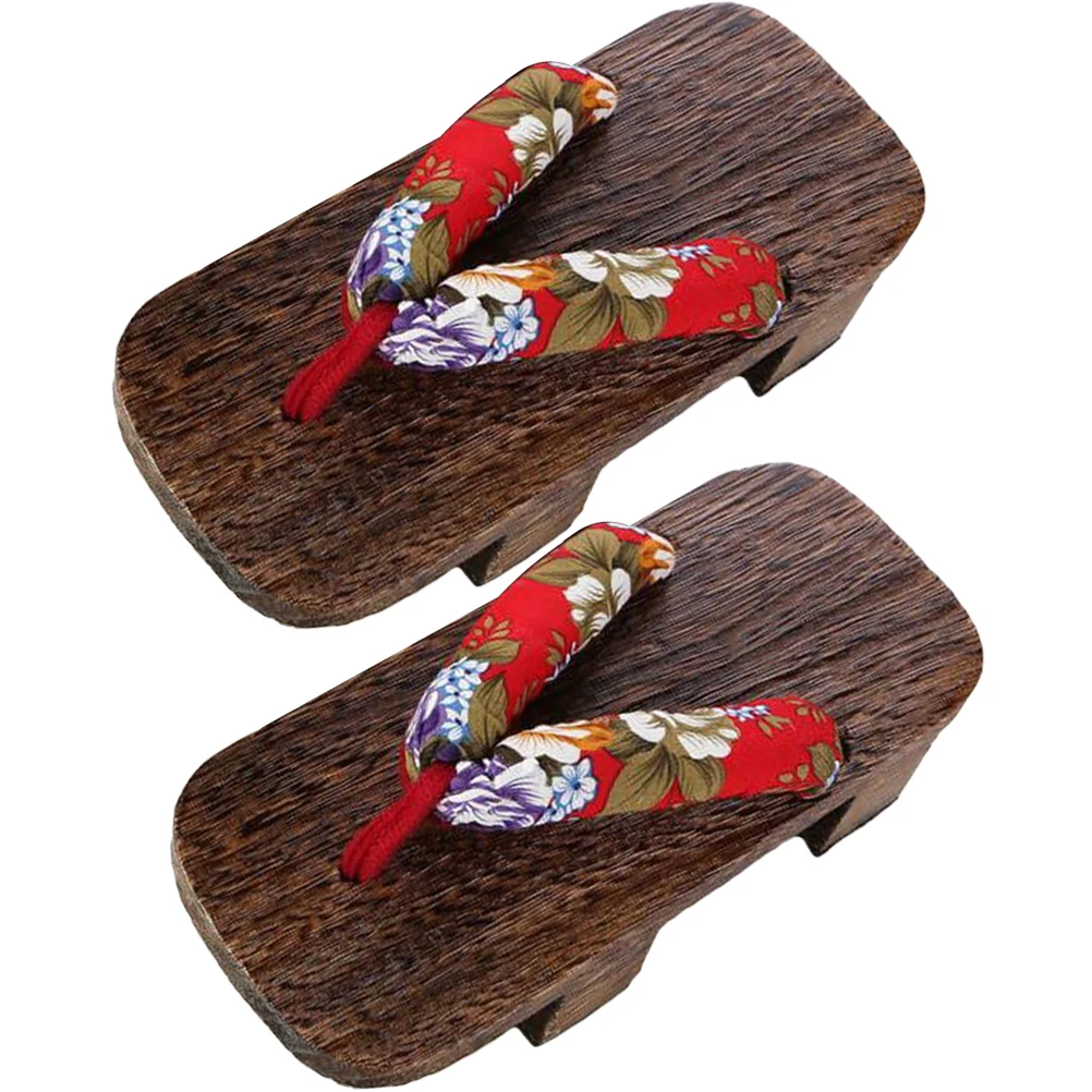 Japanese Style Wooden Clogs Breathable Sandals Ladies Slippers Fashion ...