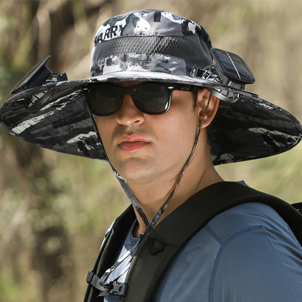 Outdoor-Wide-Brim-Sun-Hat-With-Solar-Fan-Hat-Sunscreen-Sun-Hat-Built-In ...