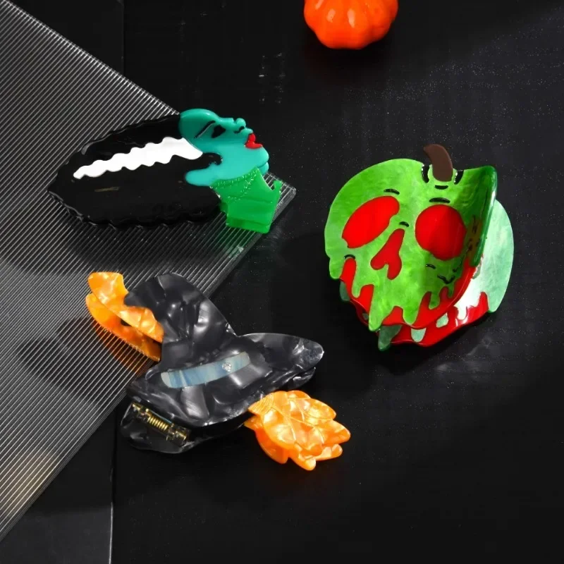 Halloween-Poison-Apple-Hair-Claw-Clip-Creative-Acetate-Witch-Wizard-Hat ...